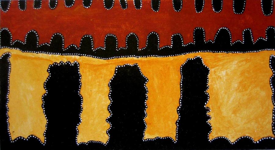 Numbers by medium - Jack Britten. c1921-2002 Australia (Aboriginal)